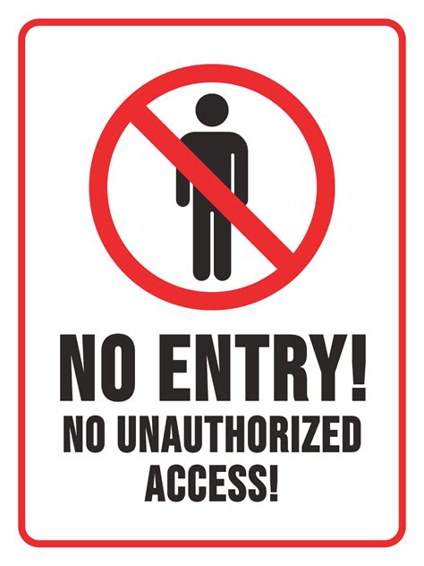 Free No Unauthorized Access Sign Template To Edit Online