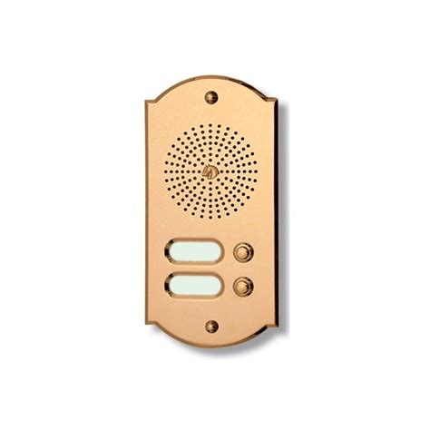 push button panel for intercom 2 names mod 2plmoro cpt polished brass