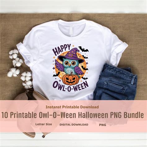 10 Owl O Ween Halloween Png Bundle Cute Owl Clipartspooky Witch Owl Sublimationcute Witch