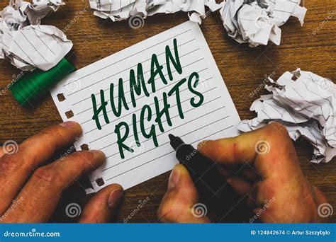 Conceptual Hand Writing Showing Human Rights Business Photo Text Moral