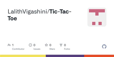 github lalithvigashini tic tac toe