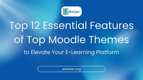 Top 12 Essential Features Of Moodle To Elevate Your E Learning Platform Edwiser