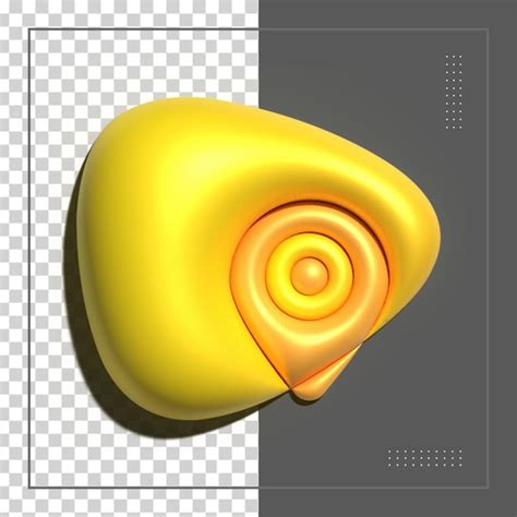 Premium Psd 3d Rendering Golden Realistic 3d Map Pin Gps Pointer
