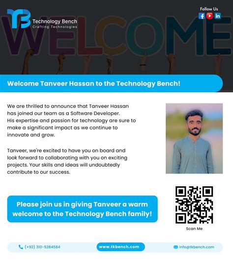 technology bench smc pvt ltd on linkedin welcome tanveer hassan our