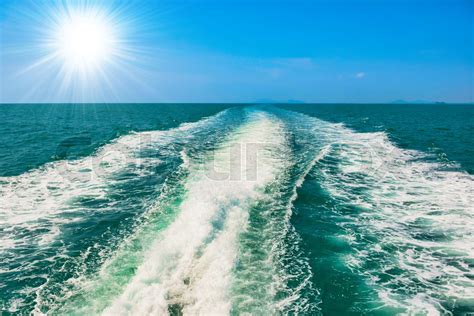 Wave On Sea From Speed Boat Stock Image Colourbox