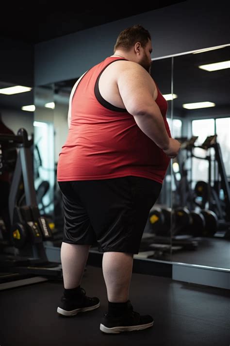 Ai数字艺术肥胖人物减肥摄影图 花瓣网