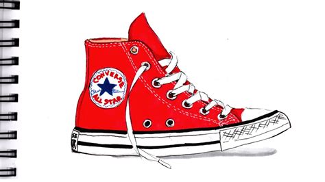 HOW TO DRAW CONVERSE SHOES Step By Step Drawing Tutorial How To Draw