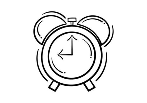 Alarm Clock Drawing Vector Art Icons And Graphics For Free Download