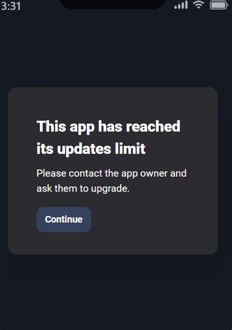 This App Has Reached Its Updates Limit Ask For Help Glide Community