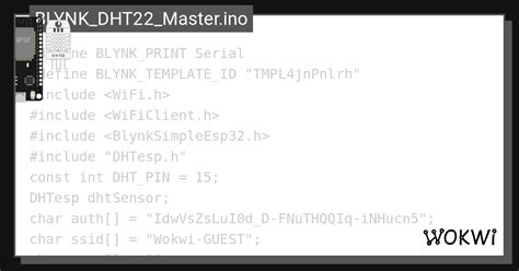 BLYNK DHT V Ino Wokwi ESP STM Arduino Simulator