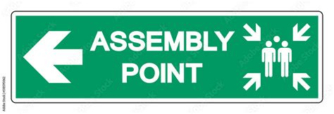 Assembly Point Symbol Sign Vector Illustration Isolated On White