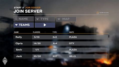 roify design shooter gamer server select ui