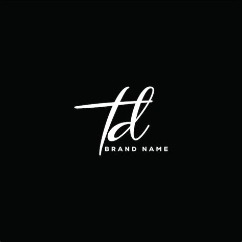 Premium Vector Td Initials Signature Logo Td Handwriting Logo Vector Templates Td Creative