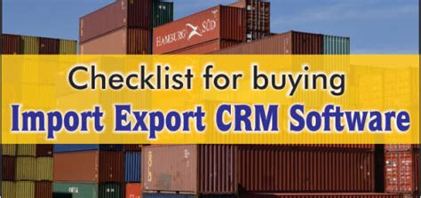 CRM For Import Export Industry