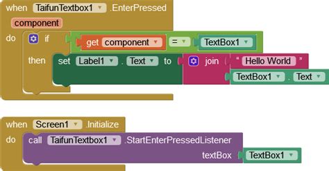 Taifun Textbox EnterPressed MIT App Inventor Help MIT App Inventor Community