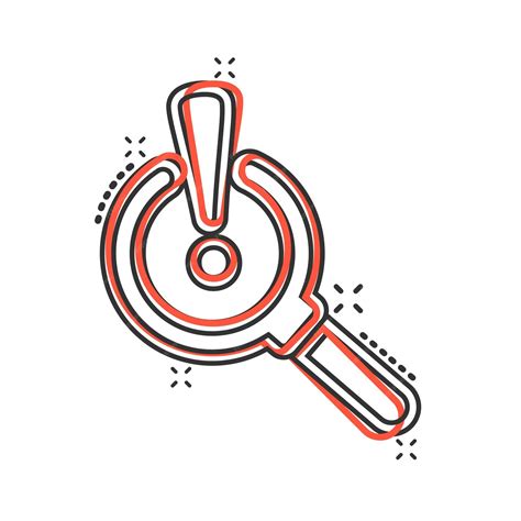 Premium Vector Risk Analysis Icon In Comic Style Exclamation