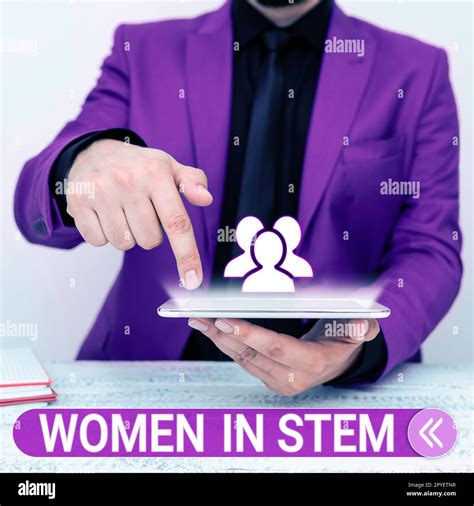 Handwriting Text Women In Stem Word For Science Technology Engineering