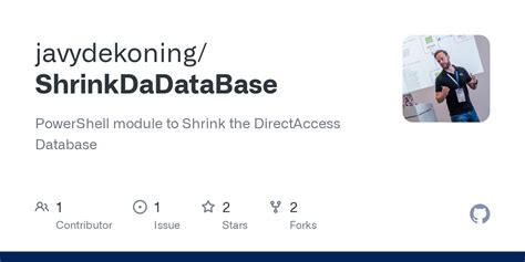 GitHub Javydekoning ShrinkDaDataBase PowerShell Module To Shrink The DirectAccess Database