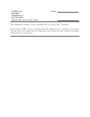 CMPSC 464 Fall 2022 HW4 Pdf CMPSC 464 Fall 2022 Assignment 4 Nov 03 2022 Time Limit Due On