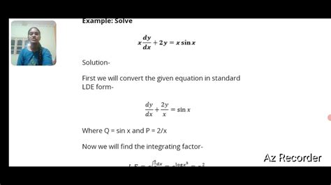 Linear Differential Equations Youtube