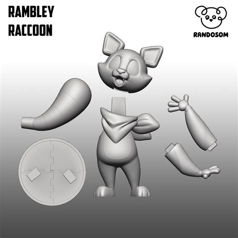 🦝 Rambley Raccoon Indigo Park・ 3d File For 3d Printing・cults