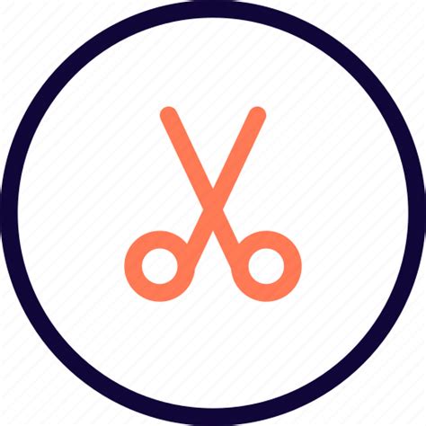 dash circle scissor cutter icon download on iconfinder