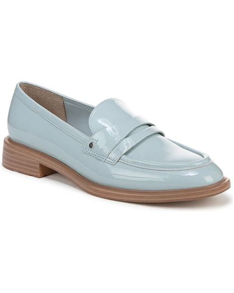 Franco Sarto Edith Almond Toe Penny Loafers In Blue Lyst