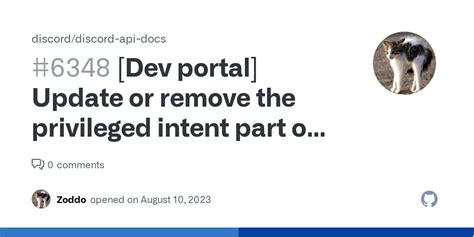Dev Portal Update Or Remove The Privileged Intent Part Of The
