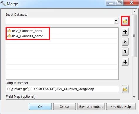 ArcGIS Merge Geoprocessing Tool GISRSStudy