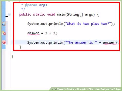 How To Start And Compile A Short Java Program In Eclipse 10 Steps