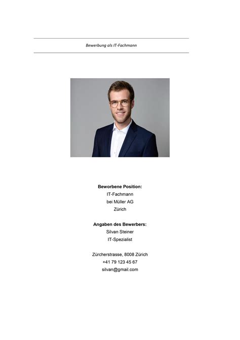Deckblatt Bewerbung Einzigartige Muster CV Hub