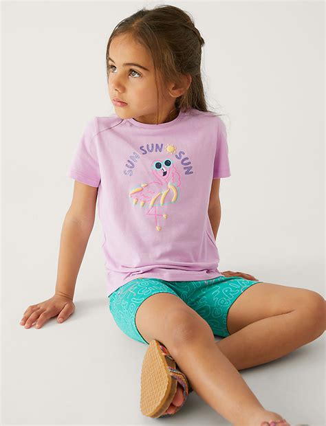 Buy Pure Cotton Flamingo T Shirt At Marks And Spencer
