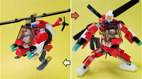 Lego Fire Helicopter Transforming Robot 레고 소방 헬기 변신 로봇 Youtube