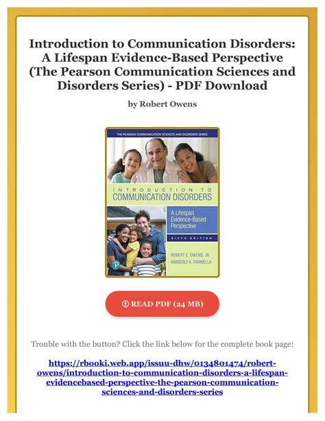 PDF Introduction to Communication Disorders: A Lifespan Evidence-Based Perspective (The Pearson ...