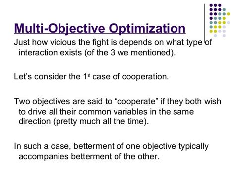 Multi Objective Optimization