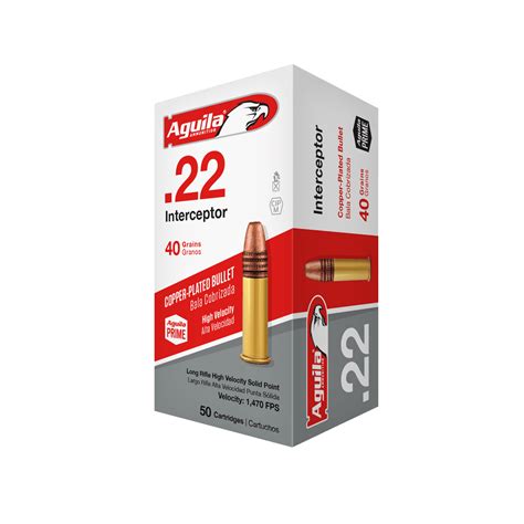 Aguila 22lr Interceptor 40gr Jhp Ammo 50 Rounds 00143