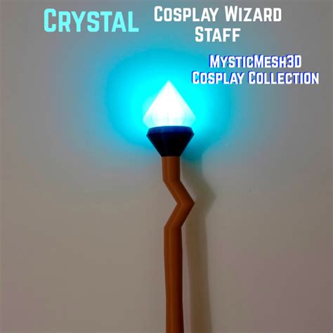 3d Printable Crystal Cosplay Wizard Staff Mysticmesh3d By Mysticmesh3d