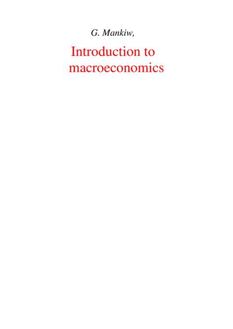 Introduction To Macroeconomics Econ Exam Modules Summaries Macroeconomics Docsity