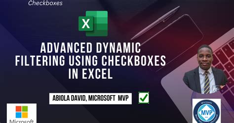 Advanced Dynamic Filtering With Checkboxes In Excel Data Analytics