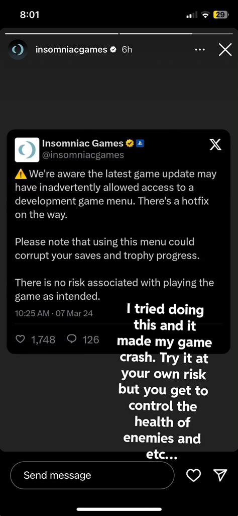Developer Menu Rinsomniacgames