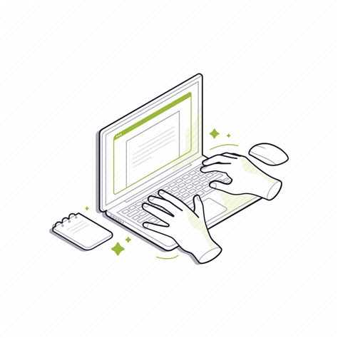 Hand Typing Keyboard Illustration Download On Iconfinder