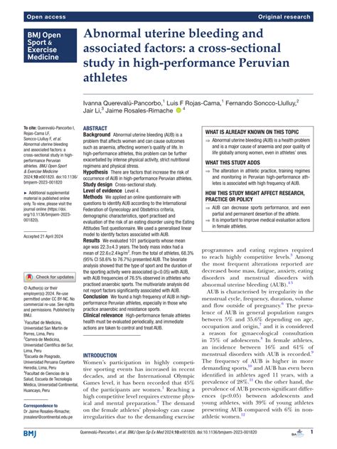 Pdf Abnormal Uterine Bleeding And Associated Factors A Cross