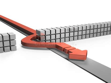 a red arrow that bypasses the wall and keeps moving forward a wall of