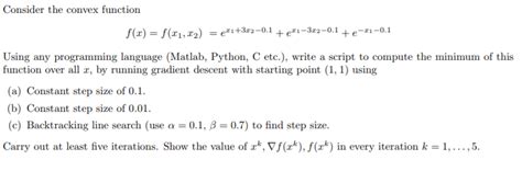 solved consider the convex function f x f x1 22