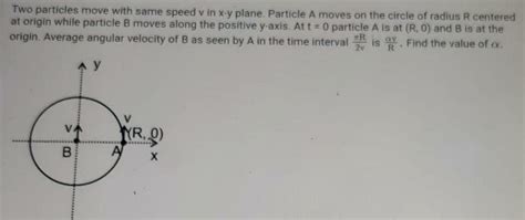 [answered] two particles move with same speed v in x y plane particle a
