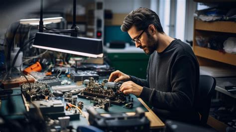Engineer Assembling Robots Passionate About Automation Engineering