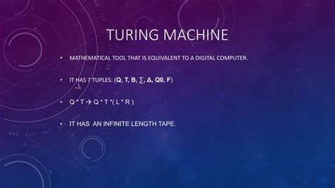 Universal Turing Machinepptx Computing Technology And Computing