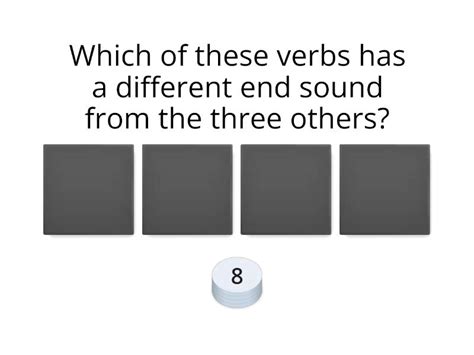 Odd One Out Verb Endings In Ed And S Win Or Lose Quiz