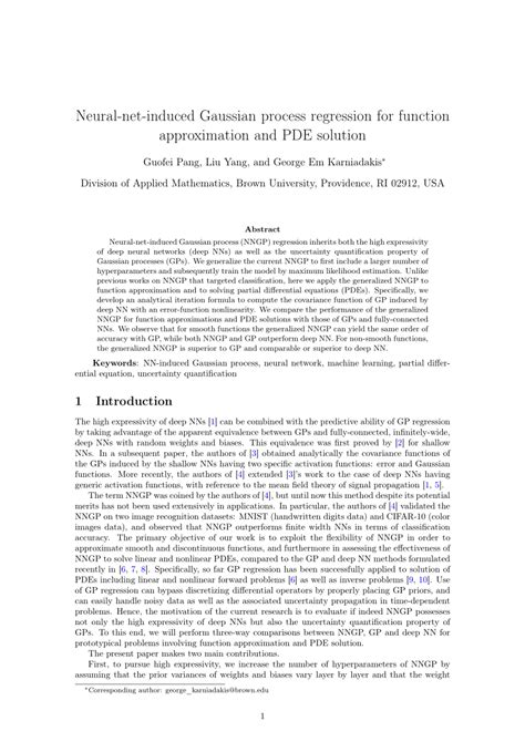 pdf neural net induced gaussian process regression for function