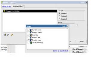 COGNOS Tutorials Cognos Filter Prompts